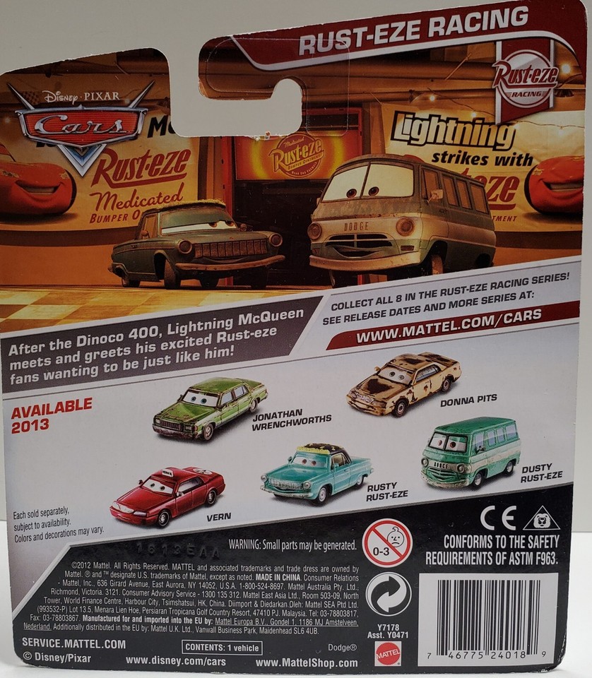 NEW Disney Pixar Cars DONNA PITS Rust Eze Racing | eBay