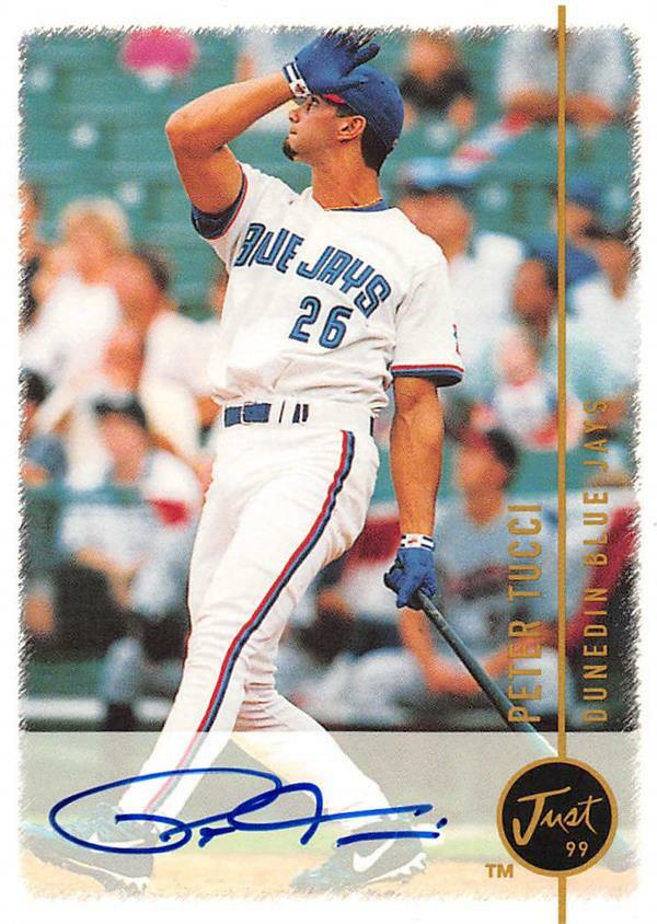 Peter Tucci autographed baseball card 1999 Just Minors Certified Rookie ...