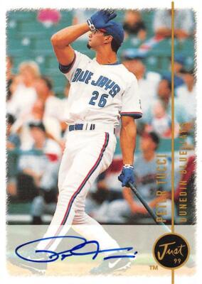Peter Tucci autographed baseball card 1999 Just Minors Certified Rookie ...