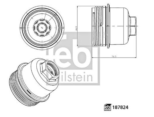 FEBI Oil Filter Housing Cover For BMW 2 Active Tourer MINI 13-23 ...