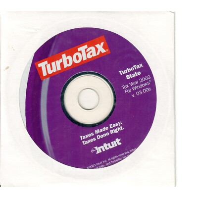 2003 Turbotax State CD for Windows v3.0 | eBay