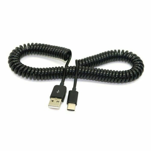 USA 3M Standard USB 2.0 A Male to USB-C 3.1 Male Stretch Data Cable for ...