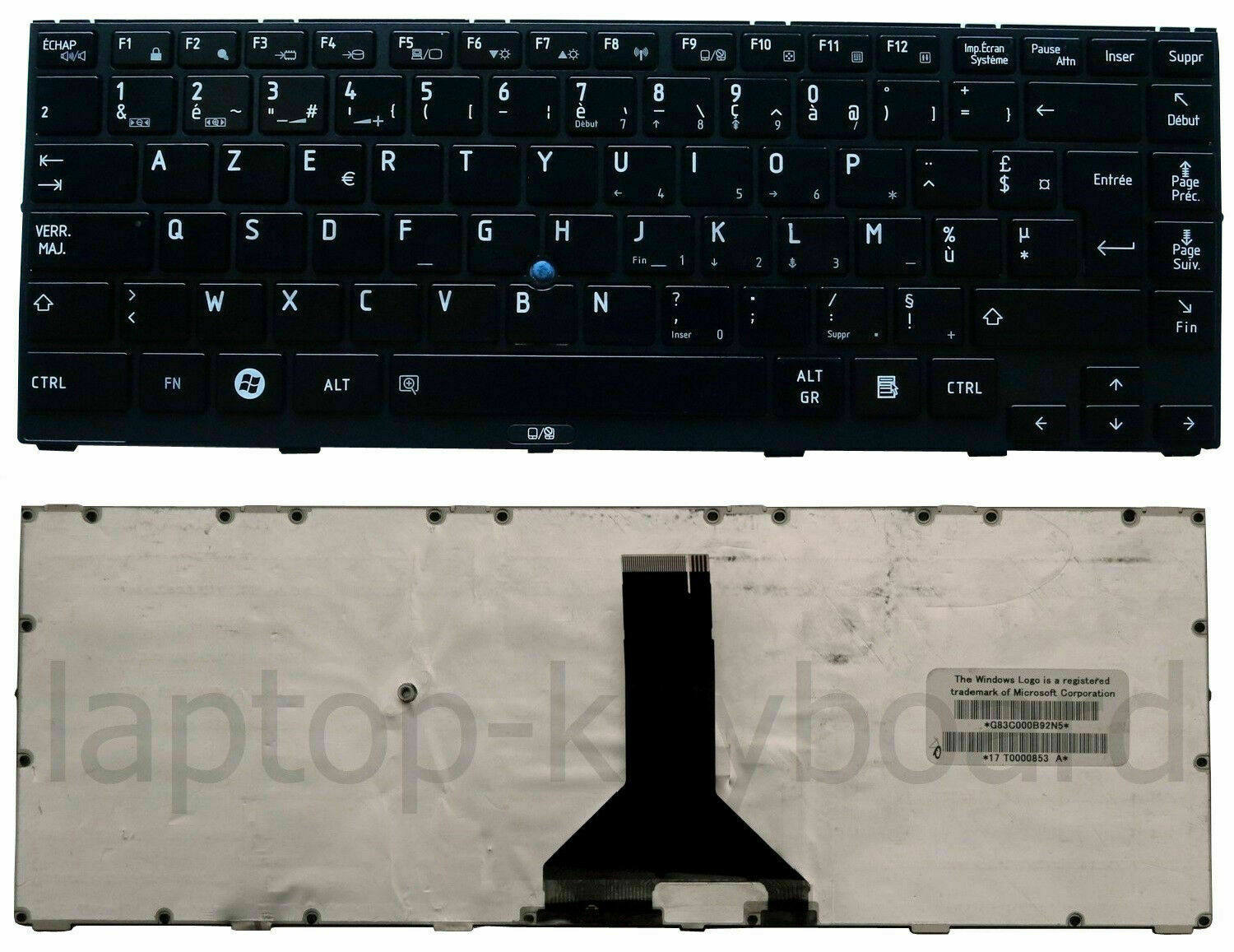 Français brilliant clavier keyboard Toshiba Tecra R840 R940 / TO111-FR ...