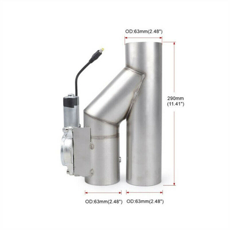 2.5 inch Double Electric Exhaust Valve Y Pipe Single flap Valve Kit | eBay