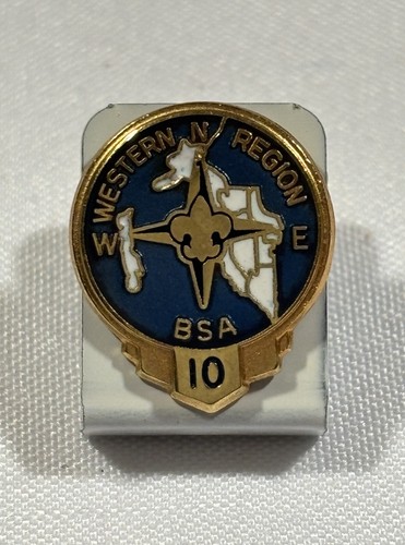 VINTAGE BSA BOY SCOUTS OF AMERICA WESTERN REGION 10 YEAR SERVICE PIN | eBay