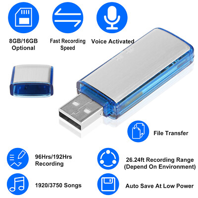 Mini USB Disk Flash Drive Digital Voice Activate Audio Recorder ...