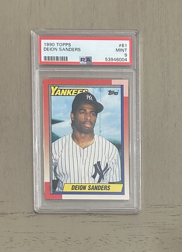 1990 Topps Deion Sanders Rookie Card #61 RC PSA 9 MINT ! | eBay