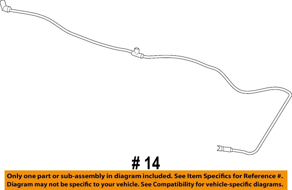 2014-2018 SILVERADO SIERRA WINDSHIELD WASHER FLUID HOSE TO COWL (JUMPER ...