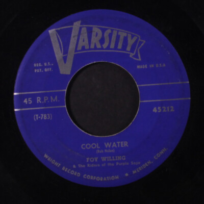 FOY WILLING: cool water / tumbling tumbleweeds Royale 7" Single 45 RPM ...