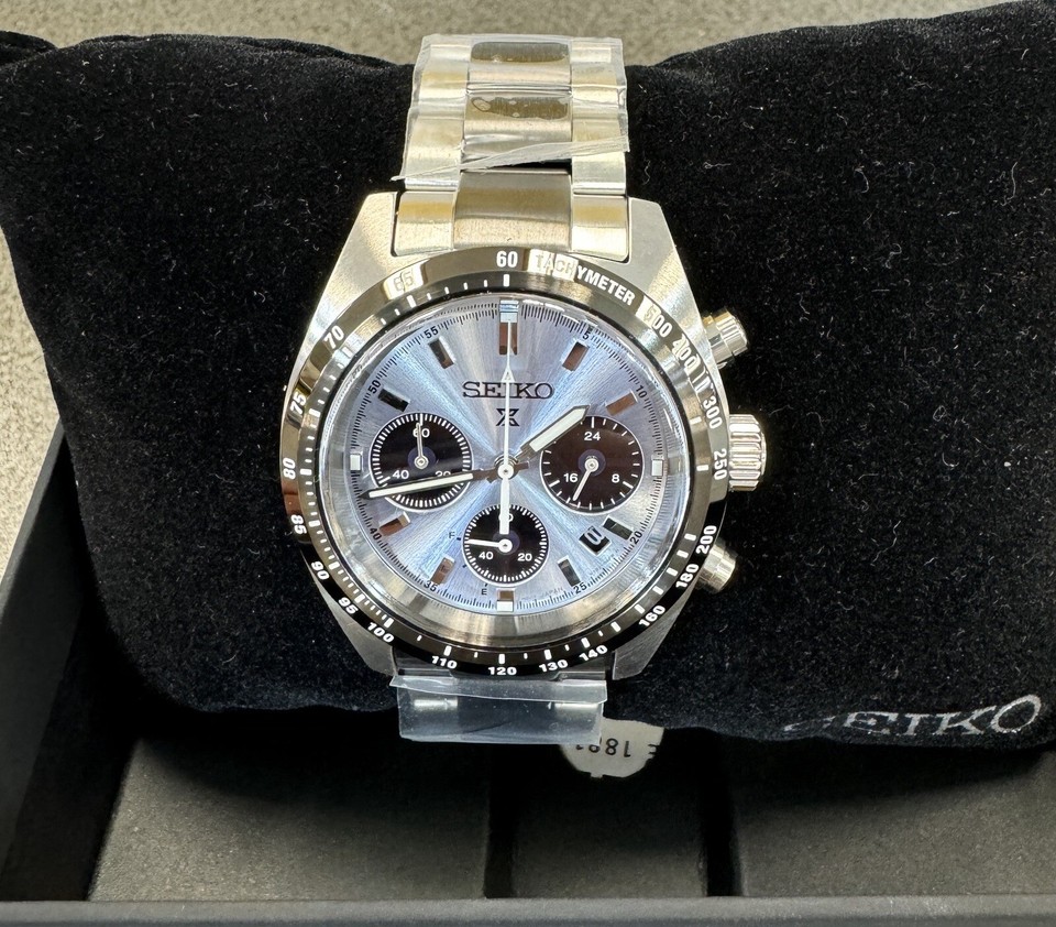 Seiko Prospex Solar Men's Watch Speedtimer SSC909 39mm Limited Edition ...