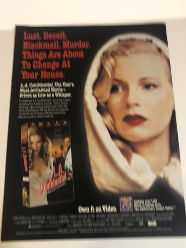LA Confidential Vintage Print Ad Advertisement Kim Basinger Russell ...