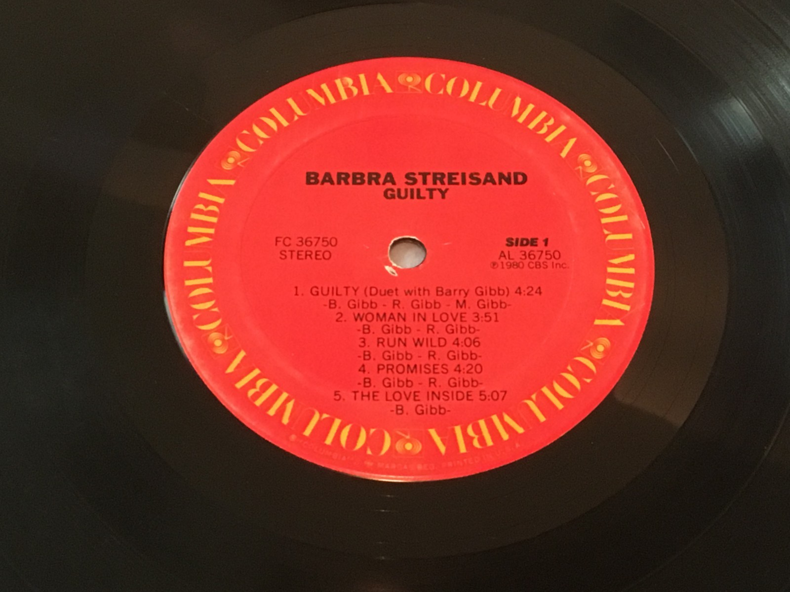 Barry Gibb and Barbra Streisand- Guilty Record 1980 | eBay.de