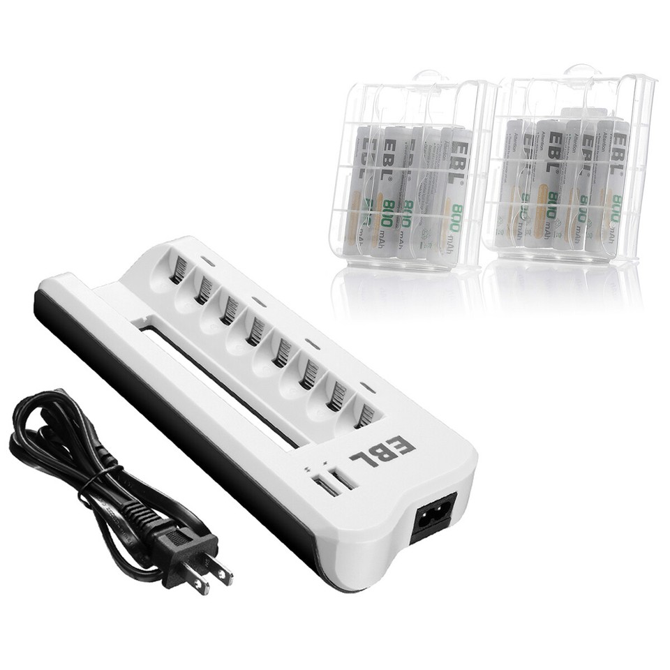 Lot Rechargeable Batteries AA AAA Ni-MH / Optional AA AAA Charger with ...