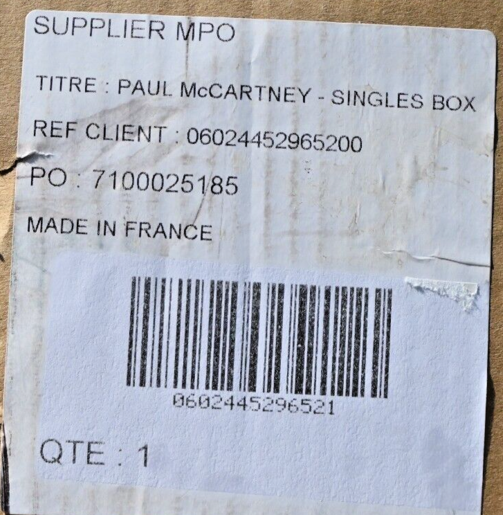 Paul McCartney 7" Singles Box Set - Limited to 3000 Sets - NEW Never ...