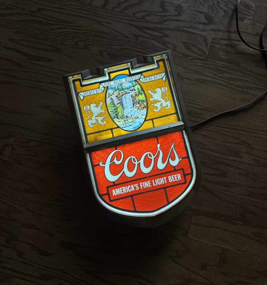 VTG TESTED Coors America’s Fine Light Beer Plastic Waterfall Light Up ...