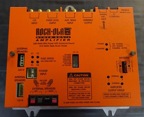 ROCKOLA CD JUKEBOX SyberSonic Orange Amplifier 70038-A -Rocket 8000 ...