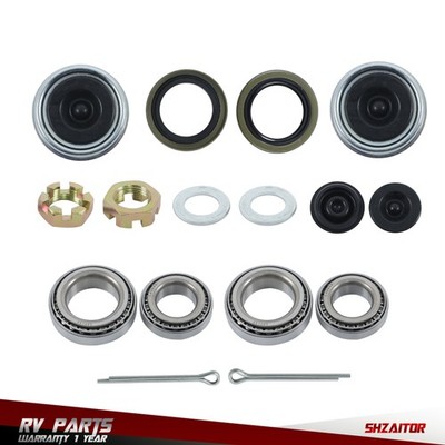 2 Set L68149 Trailer Bearing Kit For 1-3/8" to 1-1/16" 3500 Lbs Trailer ...