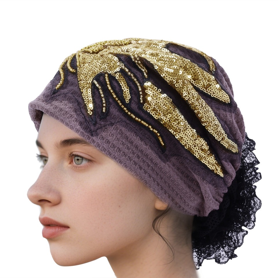 Flower Hijab Hat Women Muslim Head Cover Cap Bonnet Chemo Islamic ...