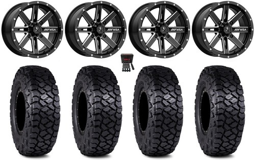 MSA Boxer 15" Wheels Milled 32" Intersect Tires Textron Wildcat XX | eBay