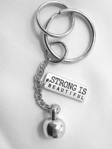 CROSSFIT Weight Lifting KETTLEBELL 'STRONG IS BEAUTIFUL' Fitness KEY ...