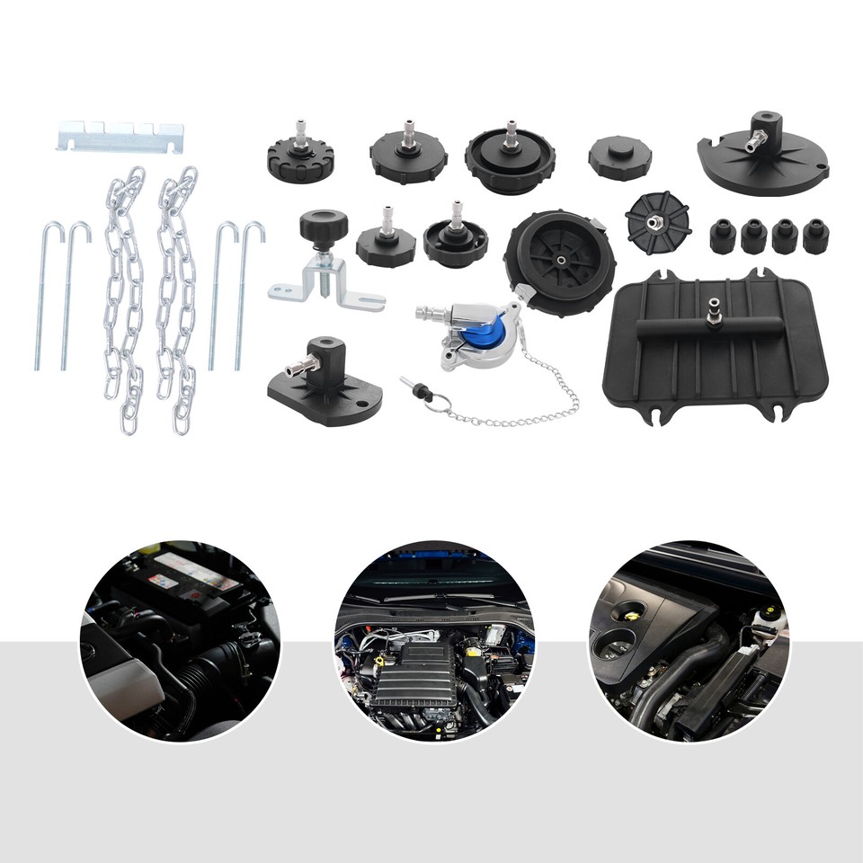 Cylinder Bleeder Kit, Brake Fluid Pressure Bleeder Kit with 12 Adapters ...