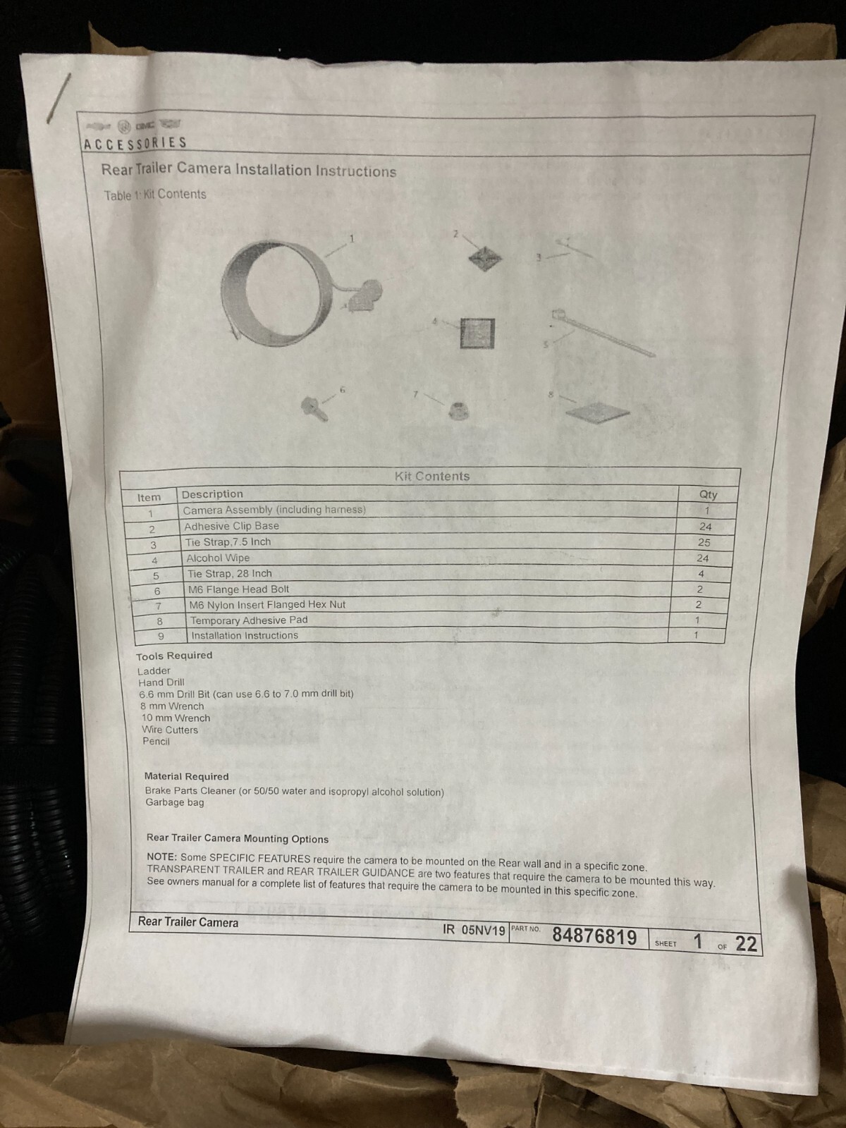 NOS OEM GM 2020-2024 Chevrolet GMC Cadillac Trailering Camera System ...