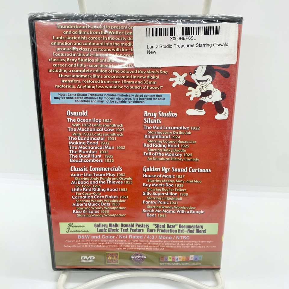 Lantz Studio Treasures Starring OSWALD DVD *SEALED* Thunderbean ...