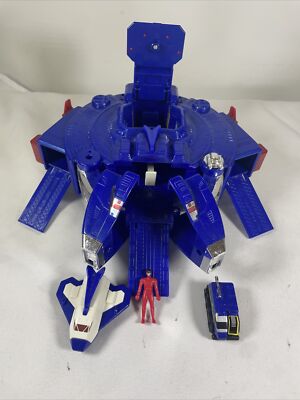 Power Rangers In Space Blue Astro Megazord Ship Head Bandai 1997 w/ 2 ...