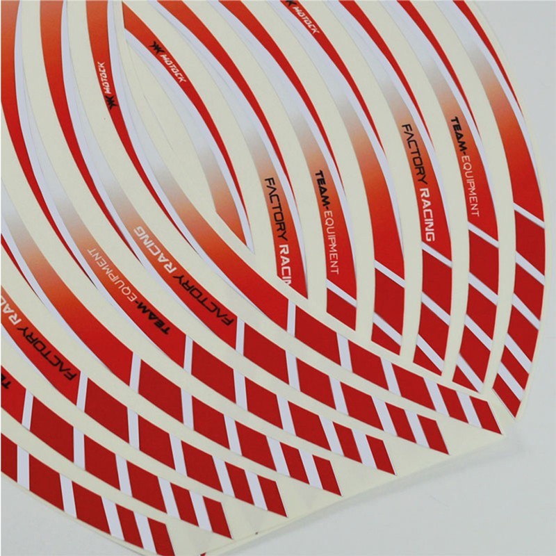 AUEN Sticker wheel Rim Honda silver CBF 500 CBF500 I Red strip tape ...