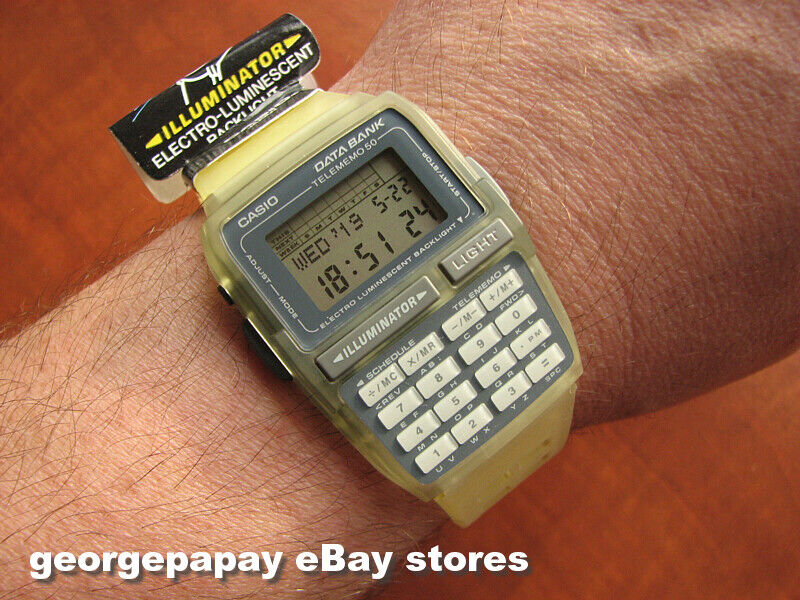 NEW NOS original Vintage CASIO DBC-63 transp. yellow data NEW NOS original Vintage CASIO DBC-63 transp. yellow data