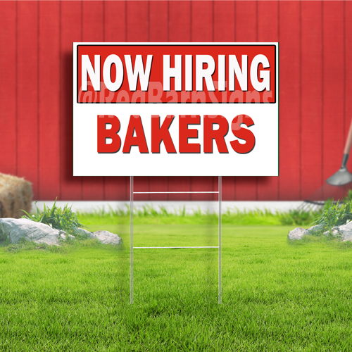 Now Hiring Bakers Indoor Outdoor Yard Sign | eBay