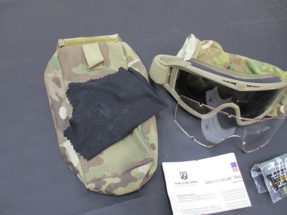 USED REVISION LOCUST MILITARY GOGGLES EYE PRO CLEAR DARK LENS KIT ...