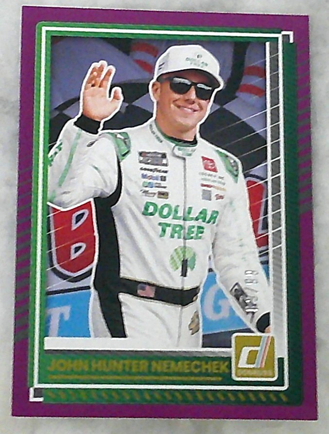 John Hunter Nemechek 2025 Donruss NASCAR #50 Base Optic - Gold Vinyl /1 Price Guide - Sports ...