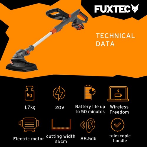 FUXTEC FX-GT20 20V Cordless Grass Trimmer Kit | eBay UK