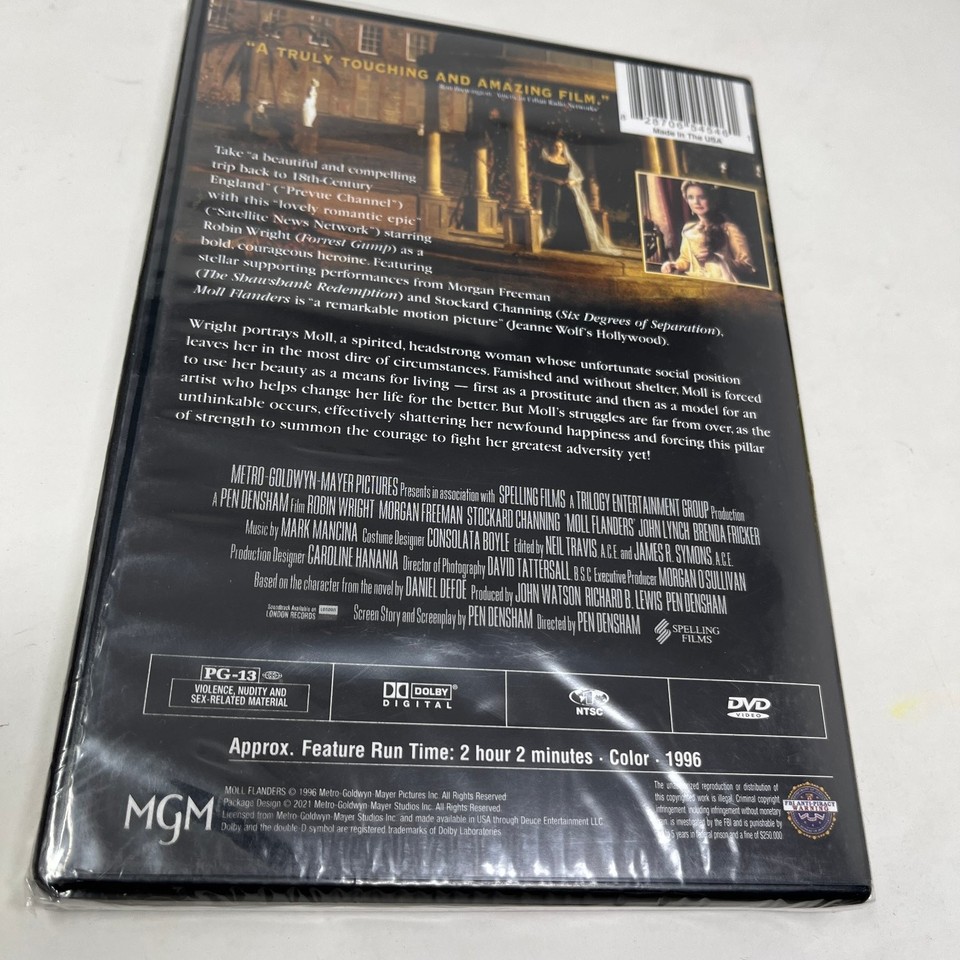 Moll Flanders DVD 1996 Robin Wright Morgan Freeman Drama | eBay
