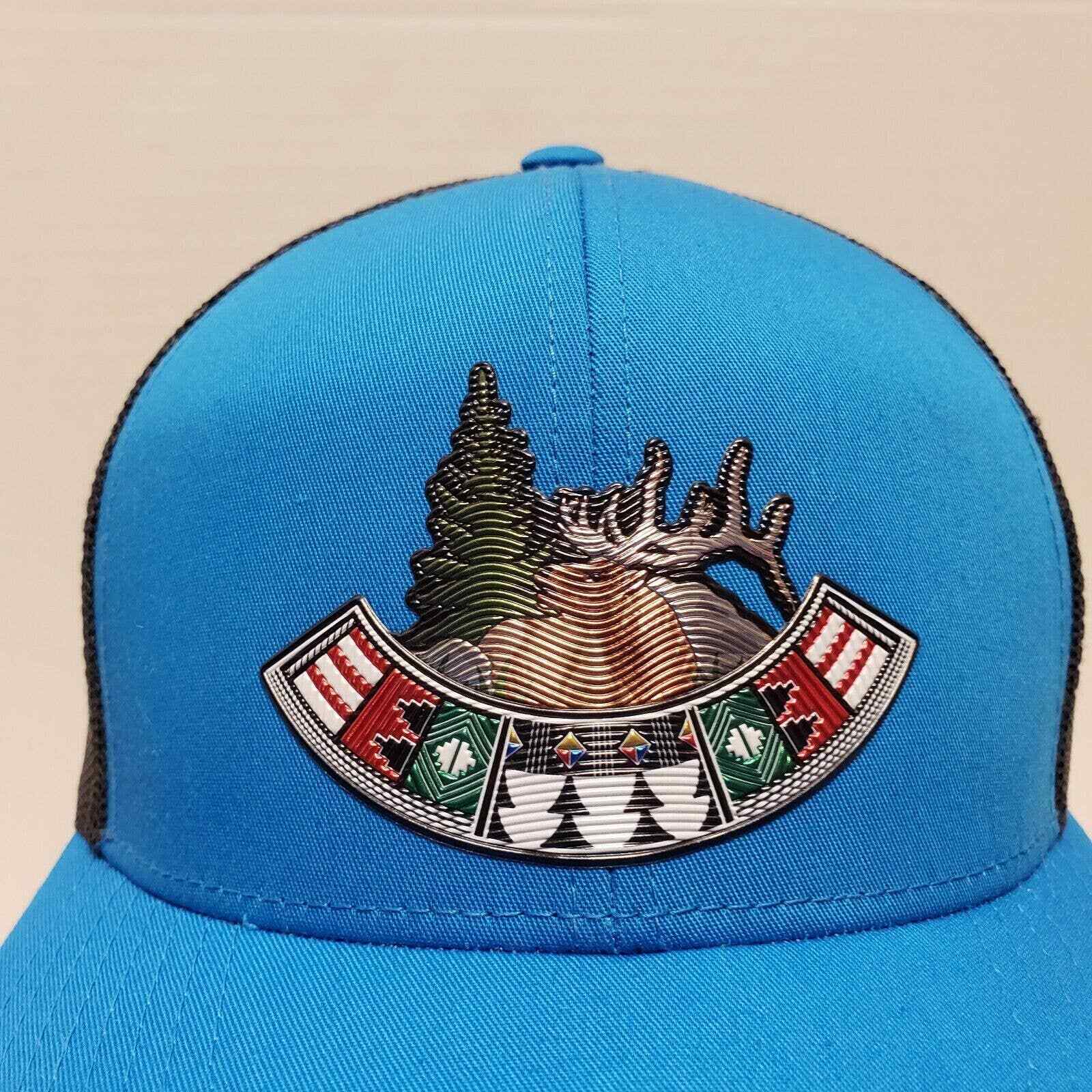 Indian Pueblo Moose Metallic Native Pattern Mesh Truc… - Gem