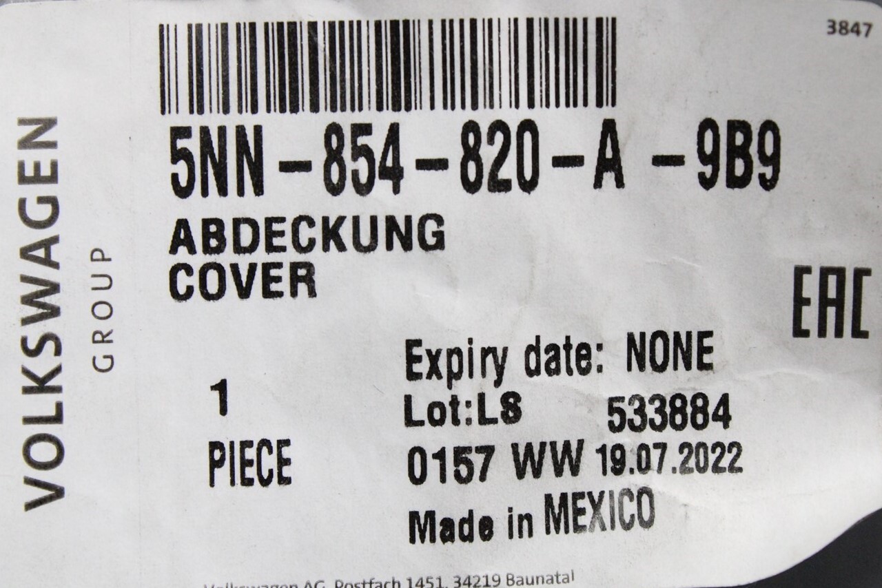 Genuine Volkswagen Wheel Opening Molding 5nn854820a 9b9 for sale online ...