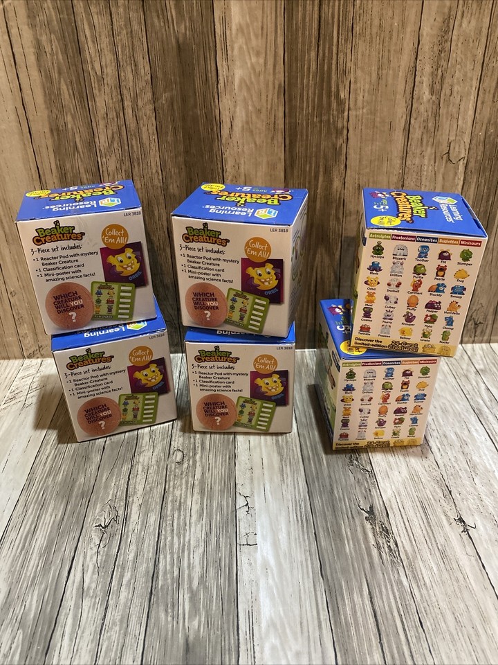 NEW LOT Of 6 Learning Resources Beaker Creatures Series 1 Reactor Pod ...