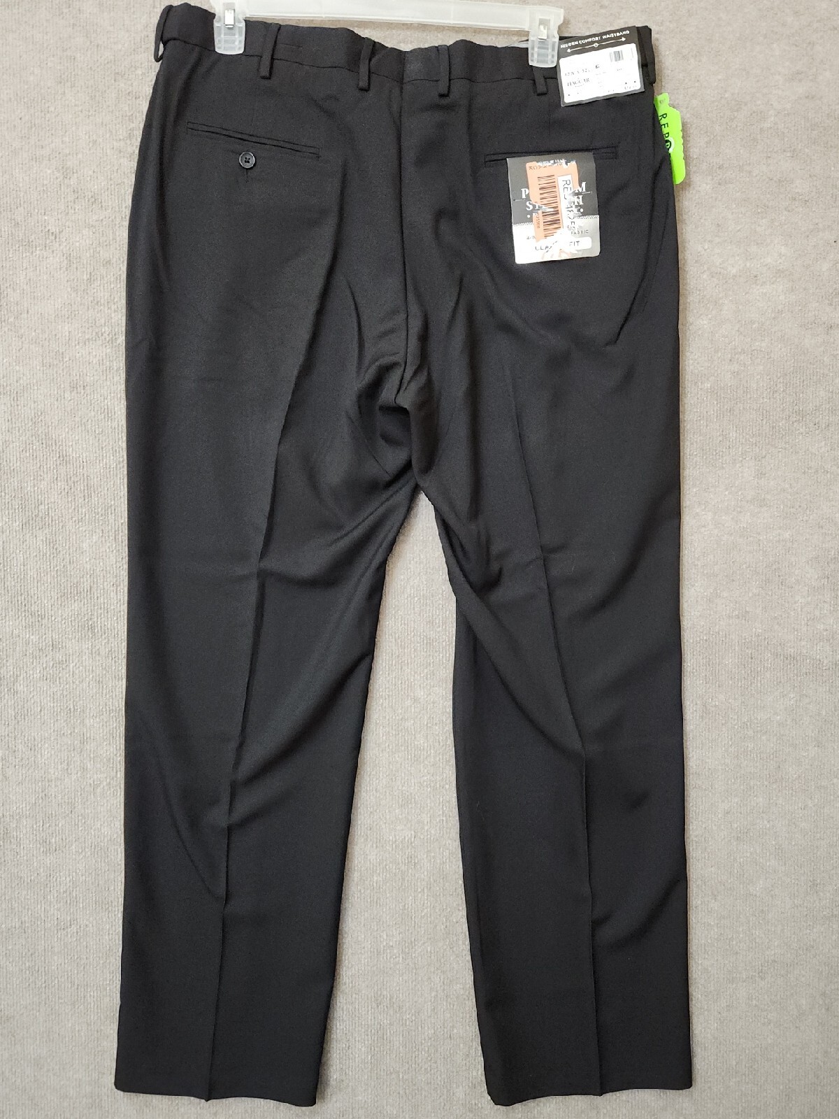 Haggar H26 Premium Stretch Classic Fit Dress Pants Mens 40x32 Black NEW ...