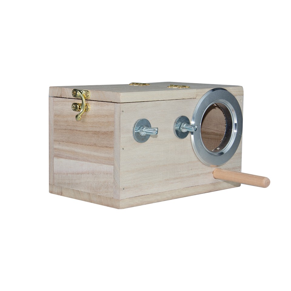 Wooden Bird Breeding Cage Nesting Box Hatching Nest Parakeet Budgie ...