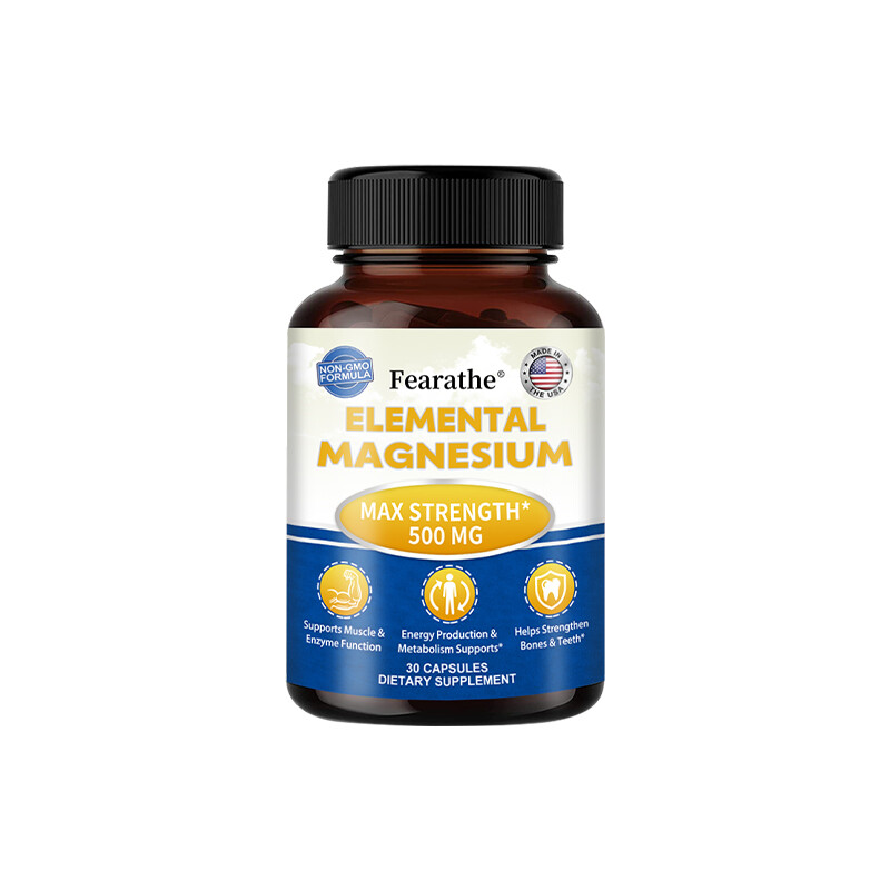 Elemental Magnesium Max Strength Magnesium Citrate & Oxide 500mg ...