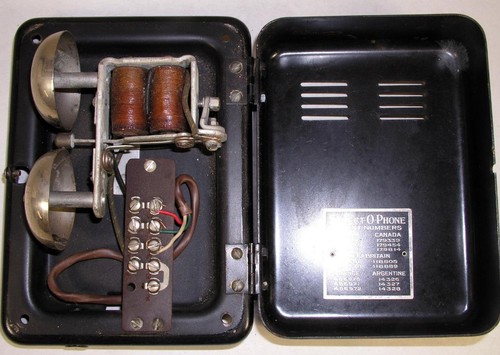 Antique Select-O- Phone Metal Telephone Ringer Box With Nickel Plated ...