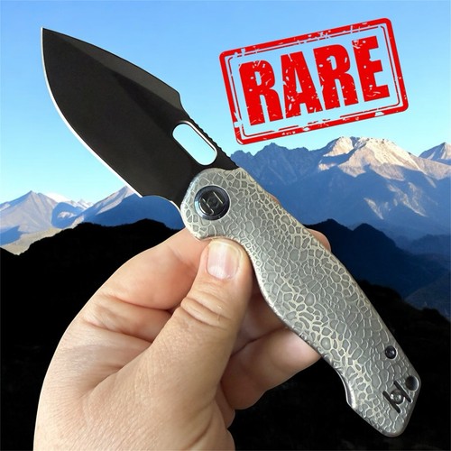 RARE! KUNWU GRINGO CUSTOM HAND-POLISHED TITANIUM HONEYDEW SCALES BLACK ...