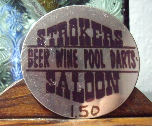 STOKERS SALOON BEER WINE POOL DARTS Token | eBay