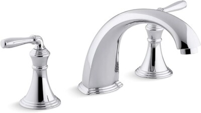 KOHLER T398-4-CP Devonshire Bath Faucet Trim, 3-Hole 2-Handle Tub ...