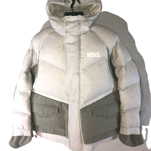Nike x Sacai Bomber Goose Down Nikelab Parka Men Size Small Hooded Coat ...