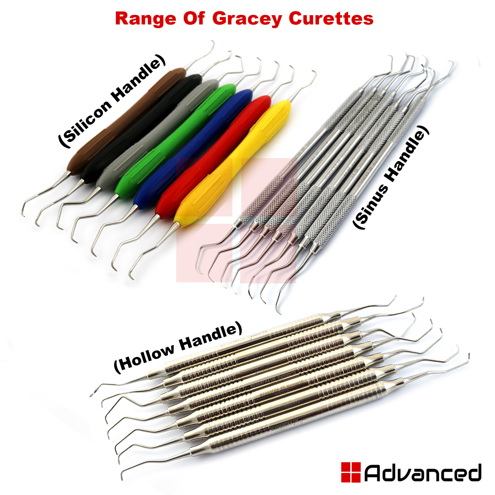Range Of Dental Gracey Curettes Root Canal Periodontal Hygienists ...