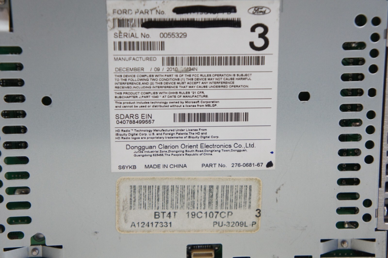 2011 Ford Edge - CD-Player Radio Receiver OEM BT4T-19C107-CP *A6792 | eBay