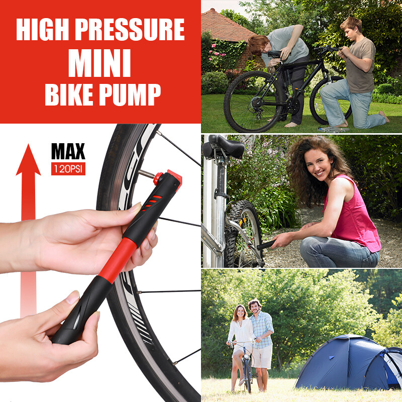 WEST BIKING Portable Bike Bicycle Pump Mini Hand Cycling Air Pump Ball ...