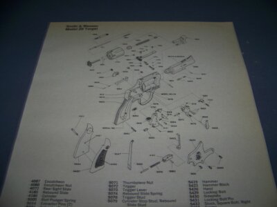 S&W MODEL 28 TARGET REVOLVER & MODEL 29 TARGET REVOLVER..EXPLODED VIEW ...